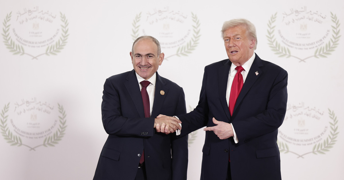 Nikol Pashinyan and Donald Trump had a handshak in Sharm El Sheikh and ...