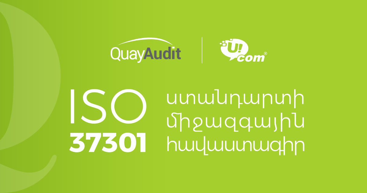 Ucom Receives the ISO 37301։2021 International Certificate for ...