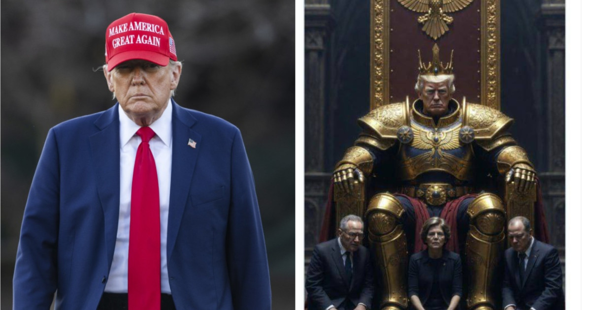 Trump reposted a photo of himself as the emperor on Truth Social